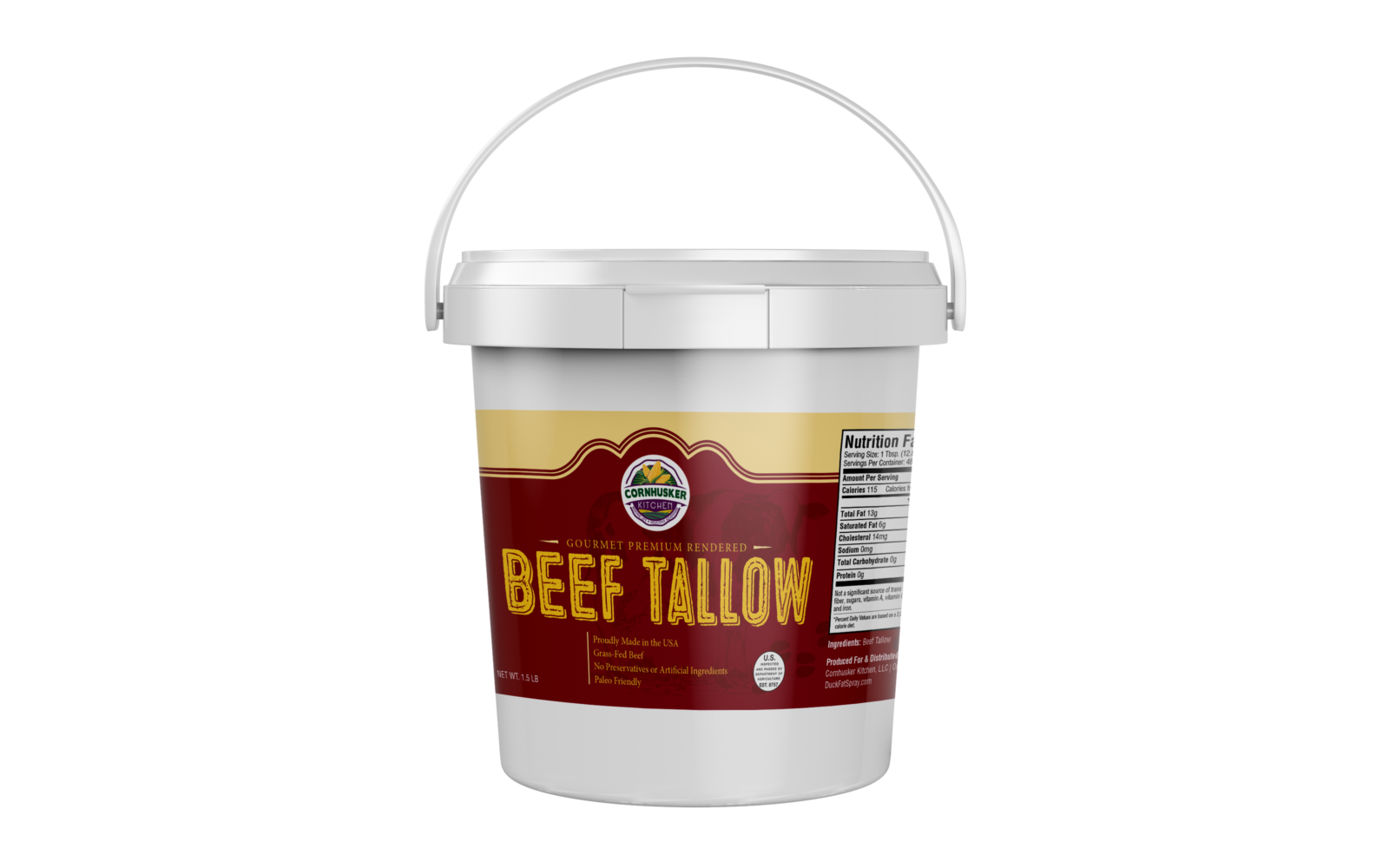 Premium Rendered Beef Tallow Tub 1.5lb – Atlanta Grill Company